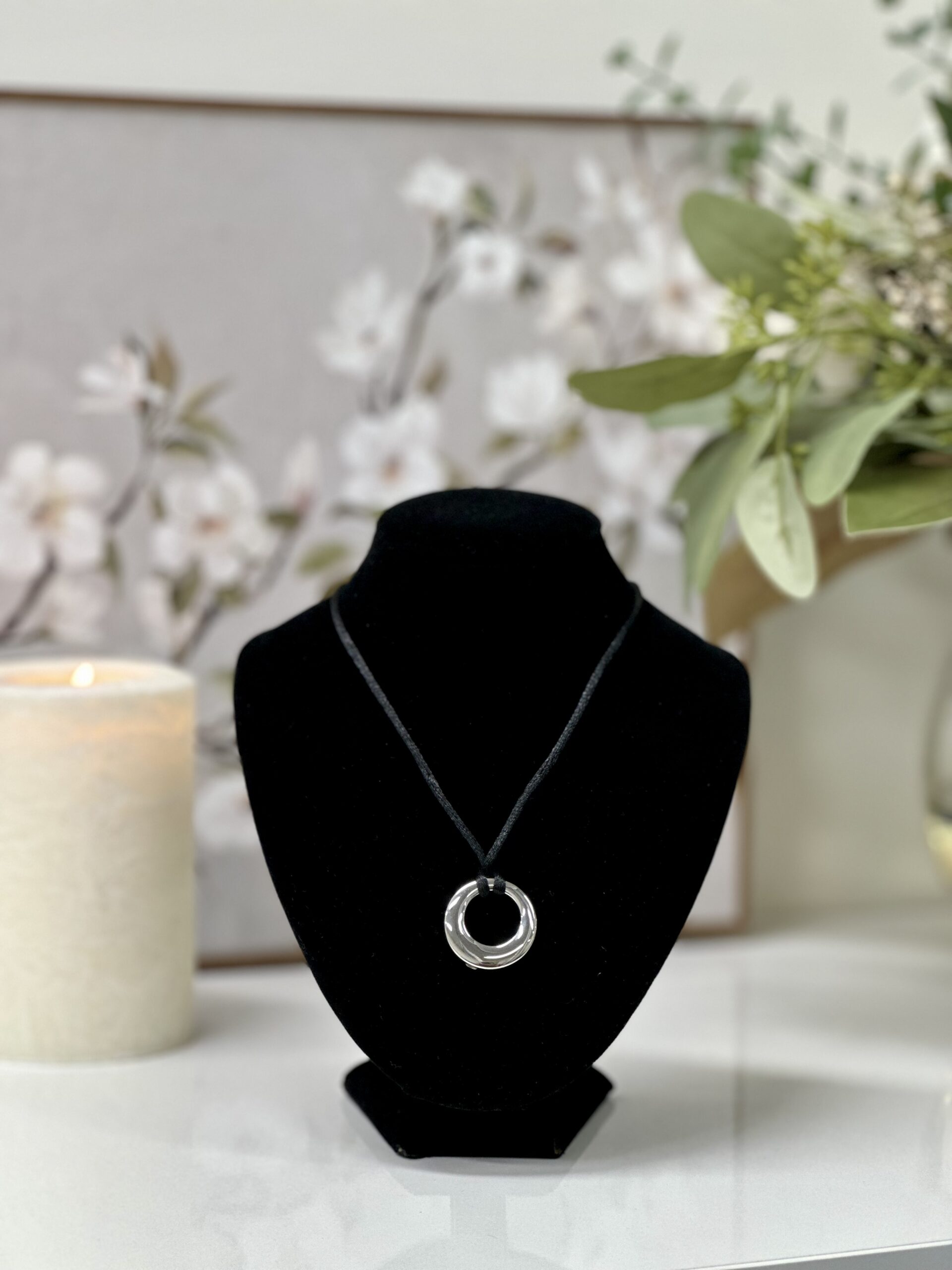Circle Ash Pendant (Black cord included) - MVC