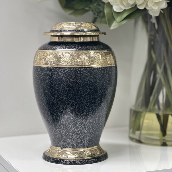 Grey Ornate Large Urn - MVC